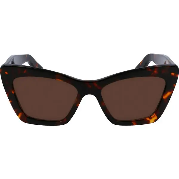 FERRAGAMO 55mm Butterfly Sunglasses - Dark Tortoise