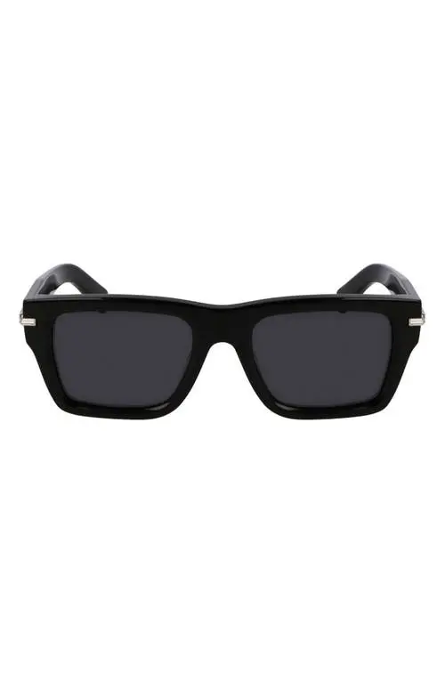 FERRAGAMO 53mm Rectangular Sunglasses - Black