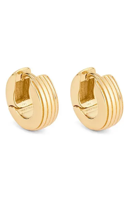 IVI LOS ANGELES Slim Aurelia Huggie Hoop Earrings - Yellow Gold