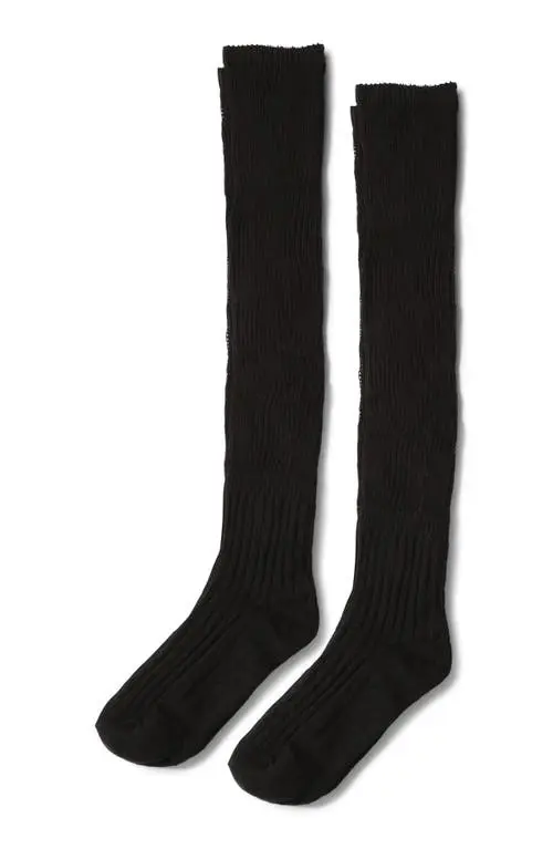BELLE & BLOOM End Game Ribbed Socks - Black