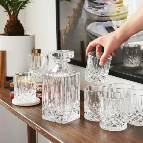 VISKI Admiral Decanter And Lowball Glass Set