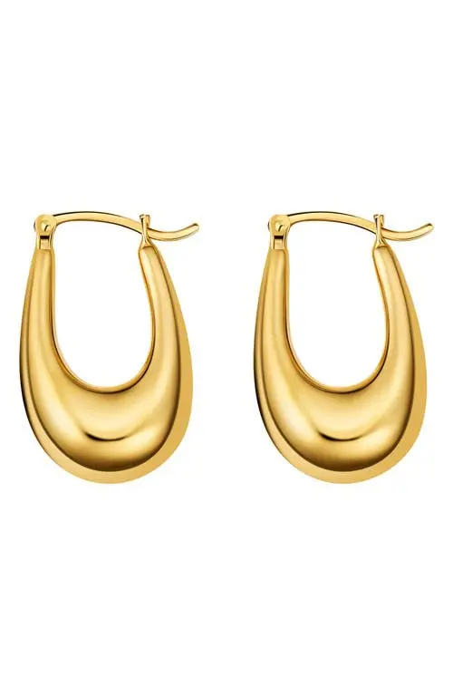 CHRISTINA CARUSO Thick Hoop Earrings - 14k Gold