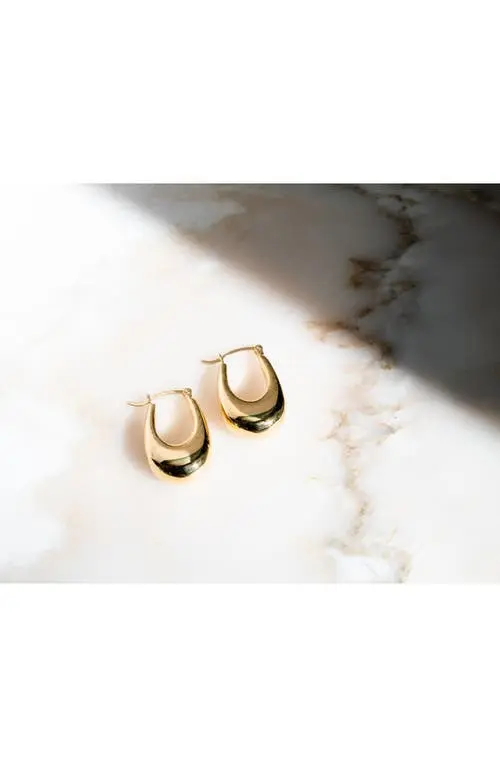 CHRISTINA CARUSO Thick Hoop Earrings - 14k Gold