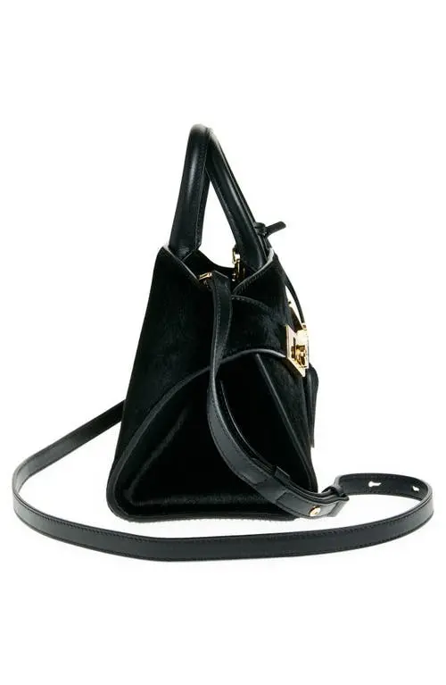 FERRAGAMO Mini Hug Top Handle Satchel - Nero