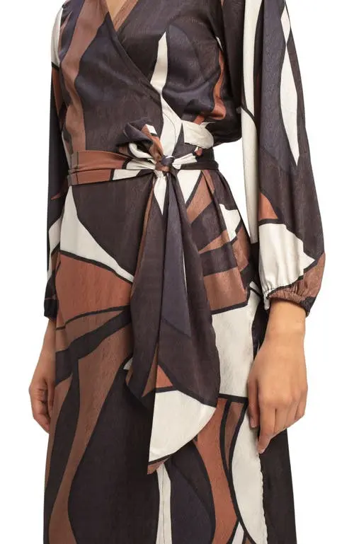 lala long sleeve wrap dress Las Palmas Dress - Black