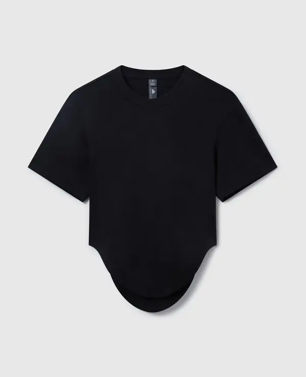Stella McCartney Truelife Sportswear Curved Hem T-shirt - Black