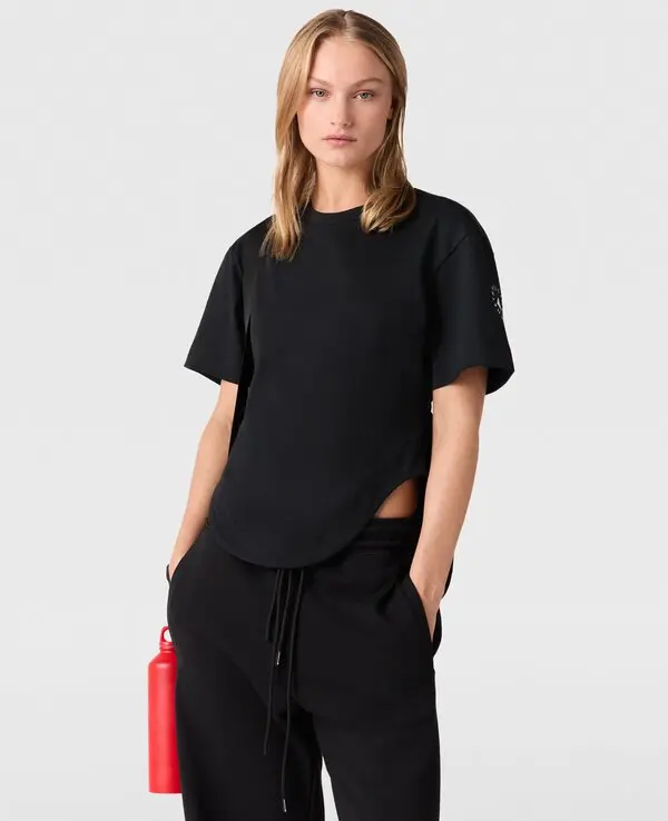 Stella McCartney Truelife Sportswear Curved Hem T-shirt - Black