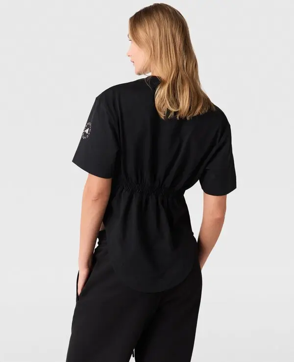 Stella McCartney Truelife Sportswear Curved Hem T-shirt - Black