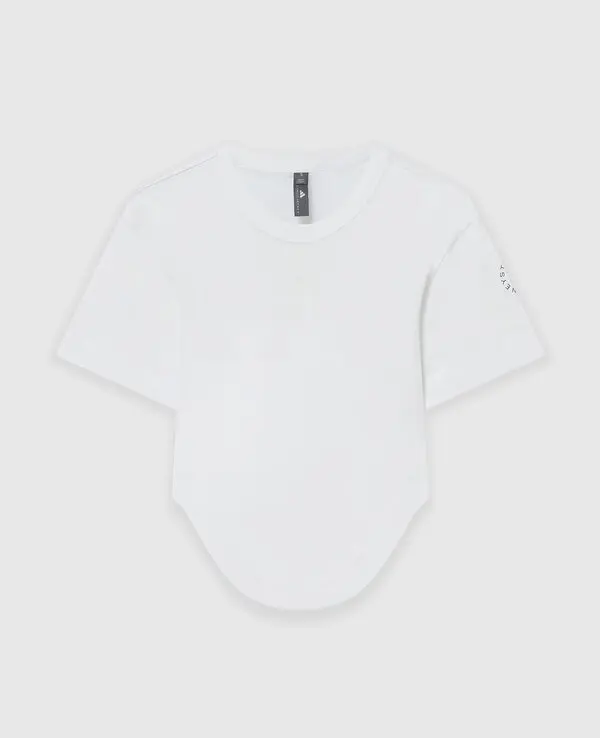 Stella McCartney Truelife Sportswear Curved Hem T-shirt - White