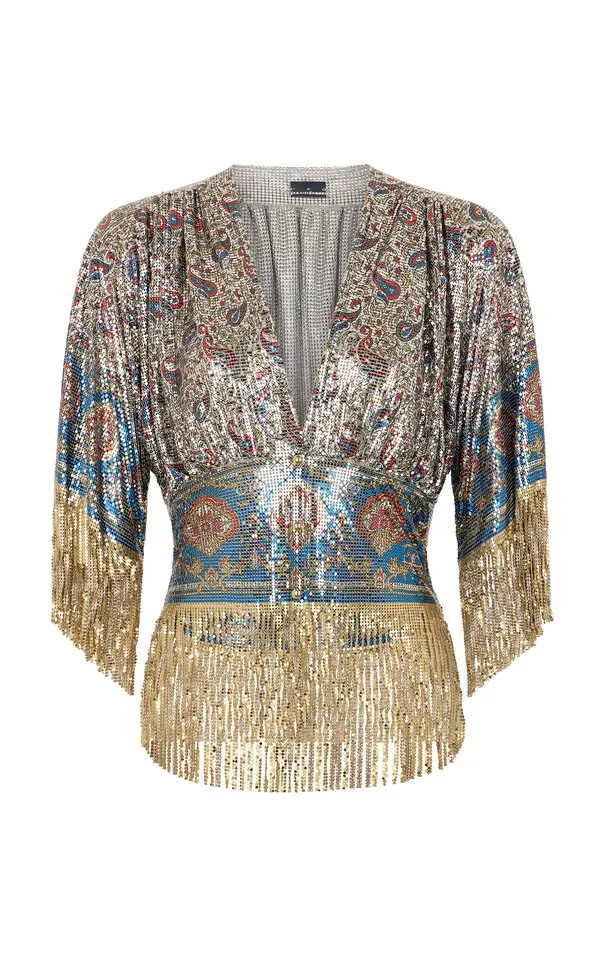 Rabanne Fringed Chainmail Top