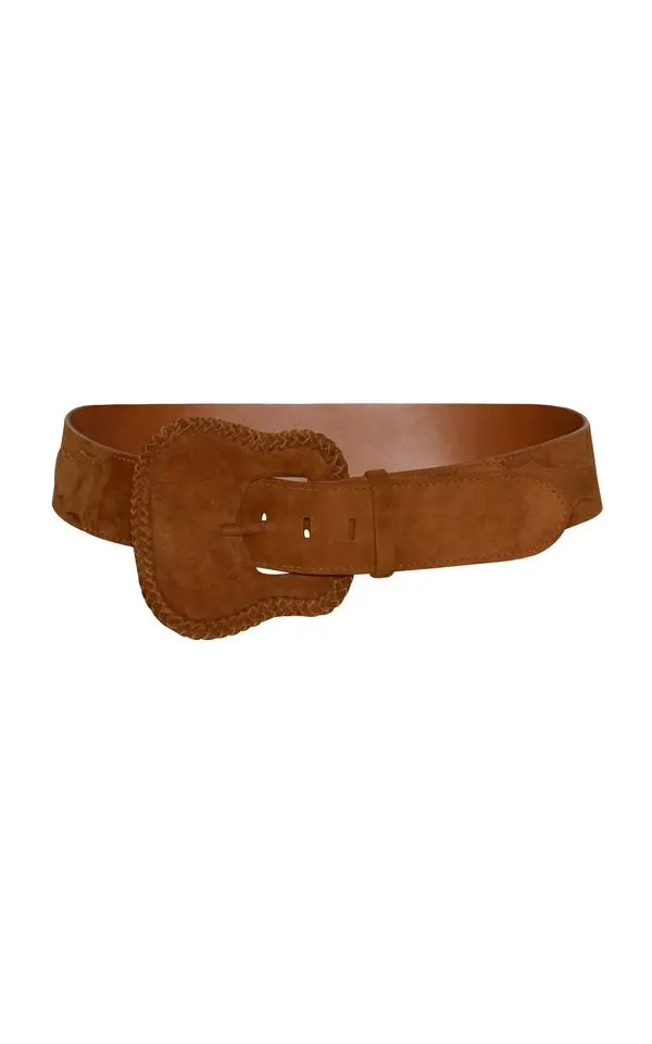Johanna Ortiz Charro Majesty Suede Belt - Brown