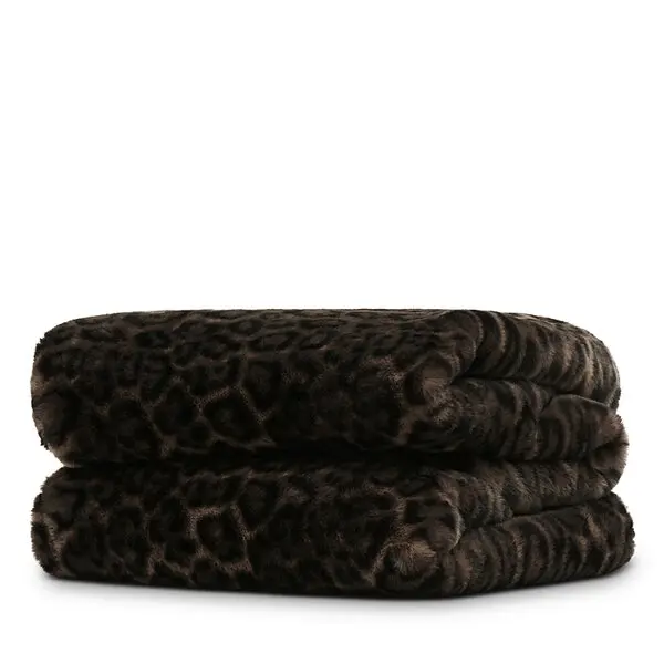 Apparis Brady Leopard Jumbo Throw - Dark Leopard