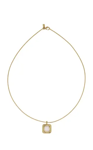 bea bongiasca - 9K Yellow Gold Crystal Pendant Necklace