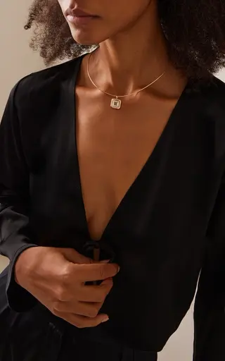 bea bongiasca - 9K Yellow Gold Crystal Pendant Necklace