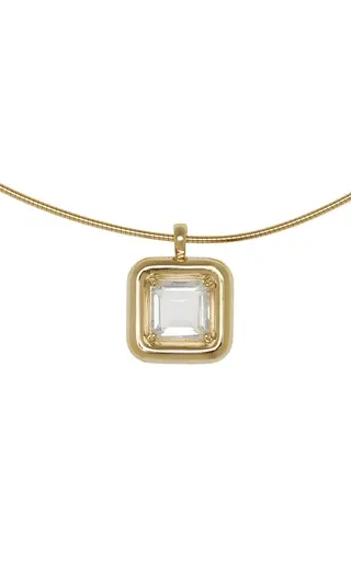 bea bongiasca - 9K Yellow Gold Crystal Pendant Necklace