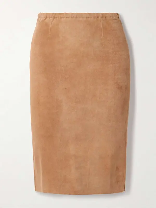 Stouls Gilda Suede Skirt - Camel