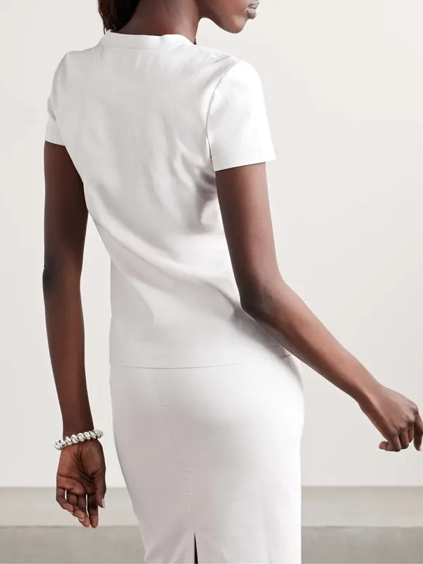 Stouls Leather T-shirt - White
