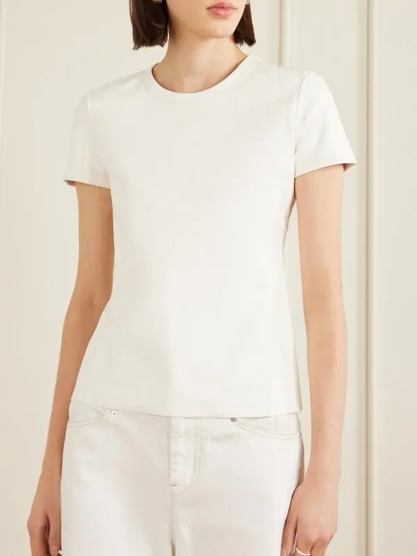 Stouls Leather T-shirt - White