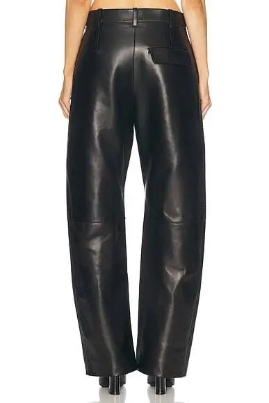 Bottega Veneta Leather Straight Leg Trousers