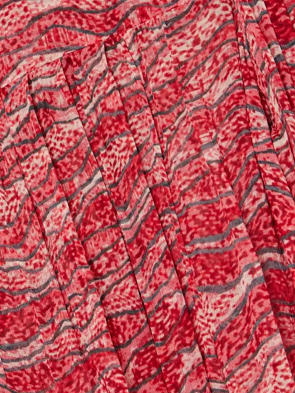 MARANT ETOILE Advika Printed Crepon Blouse - Red