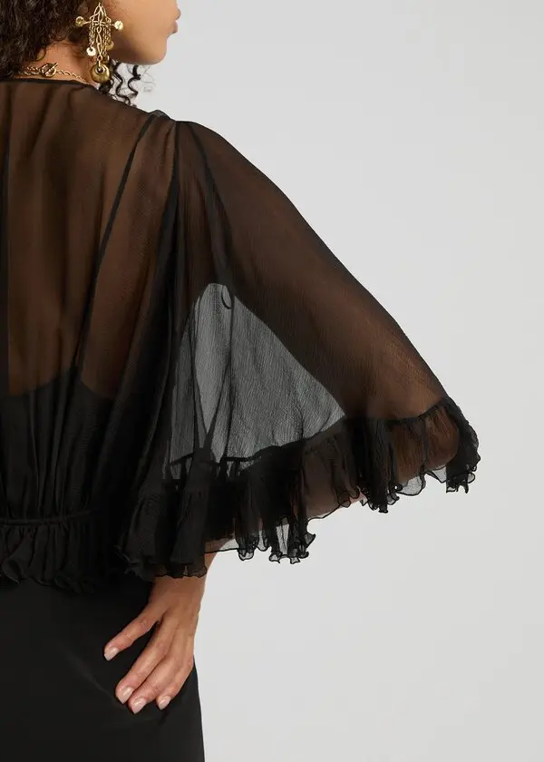 Chloé Ruffled Silk-chiffon And Crepe Maxi Dress