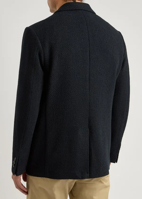 Sunspel Waffle-knit Wool-blend Blazer