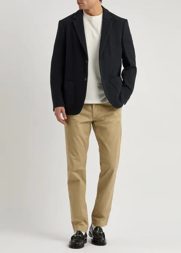 Sunspel Waffle-knit Wool-blend Blazer