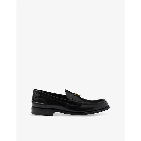 Prada Brushed Leather Loafers