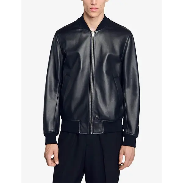 Sandro Regular-fit Leather Jacket