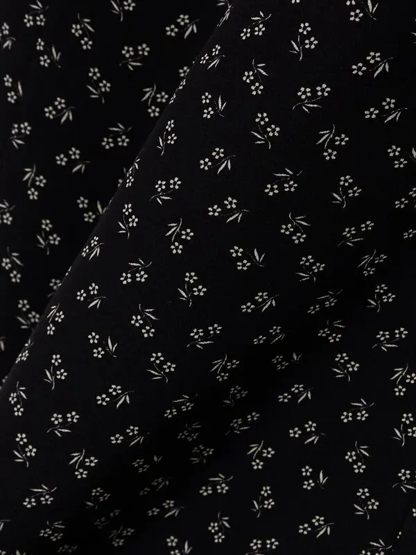 Alessandra Rich Bow-detailed Floral-print Silk Blouse