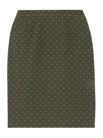 Alessandra Rich Polka-dot Silk-crepe Mini Skirt - Green