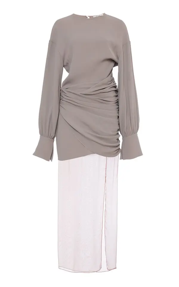 NENSI DOJAKA Drop-waist Midi Dress - Grey