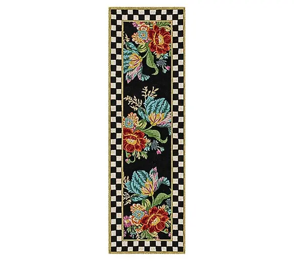MACKENZIE-CHILDS Flower Market 2'6' X 8' Washab E Runner - One-color