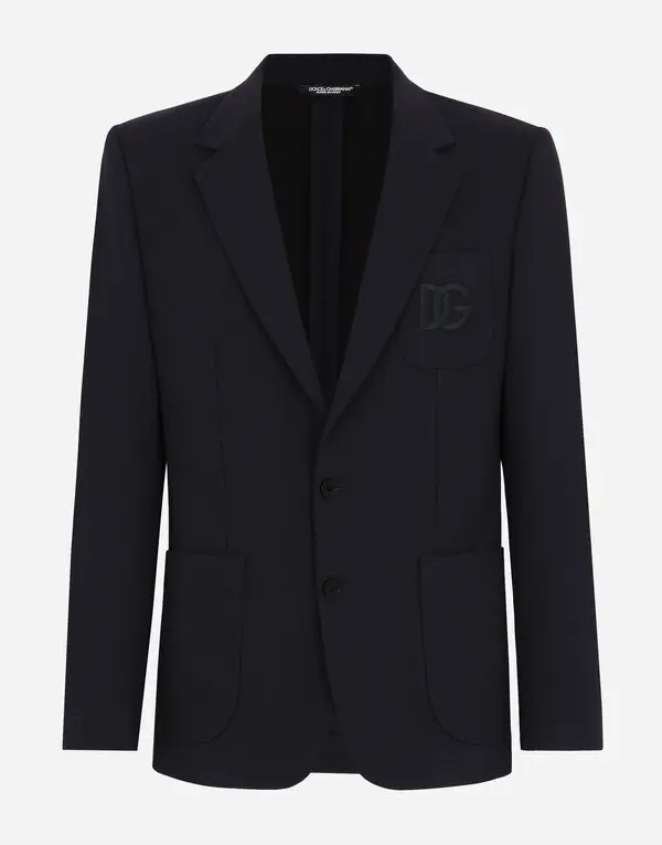 Dolce & Gabbana Single-breasted Jacket With Dg Logo