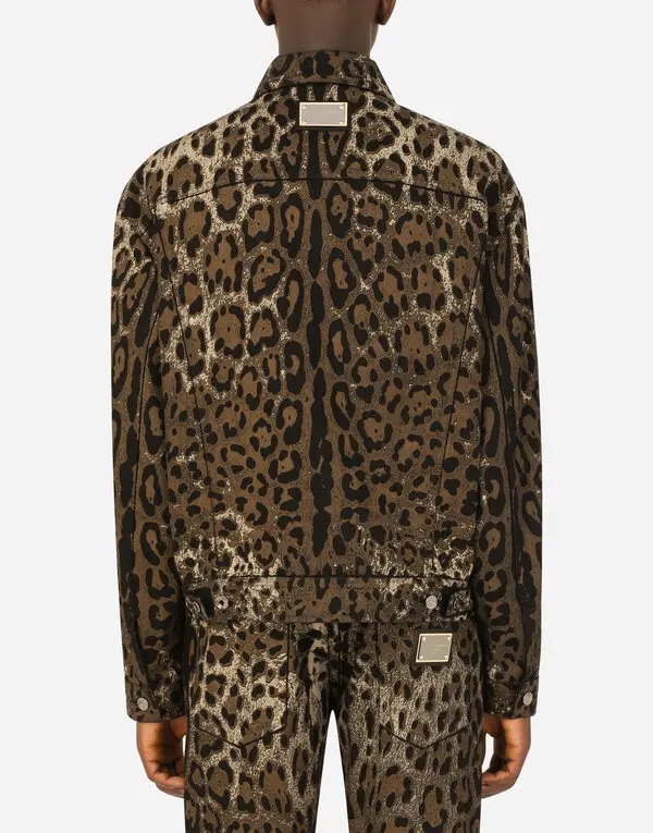 Dolce & Gabbana Leopard-print Denim Trucker Jacket - Multicolor
