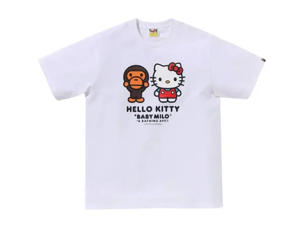 A BATHING APE X Hello Kitty Baby Milo Tee Shirt - White