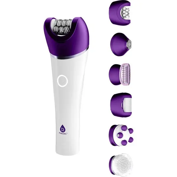 PURSONIC 6-in-1 Smooth Glide Epilator - White