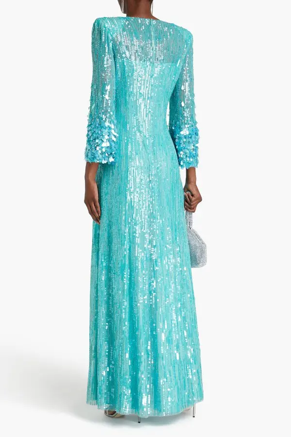 Jenny Packham Embellished Tulle Gown