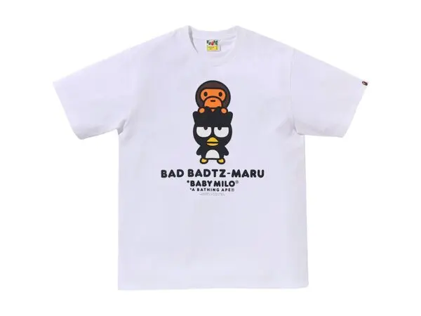 A BATHING APE X Bad Badtzmaru Baby Milo Tee Shirt - White