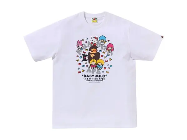 A BATHING APE X Sanrio Characters Baby Milo Ii Tee Shirt - White