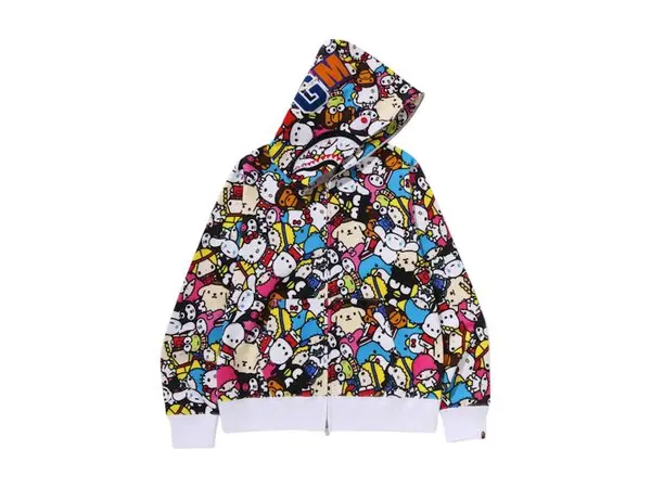 A BATHING APE X Sanrio Characters Baby Milo Shark Full Zip Hoodie