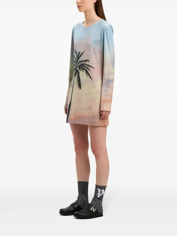 Palm Angels Sunrise Palm Mini Dress