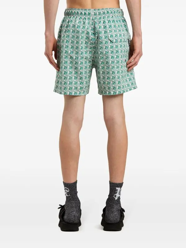 Palm Angels Pa Diamonds Swim Shorts - Green