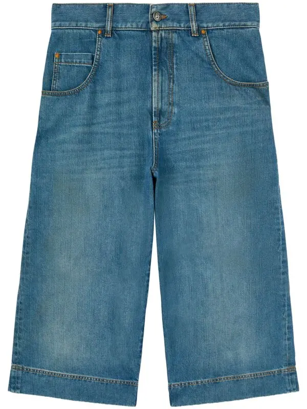 Palm Angels G-curved Shorts - Blue
