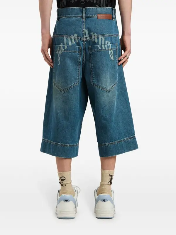 Palm Angels G-curved Shorts - Blue