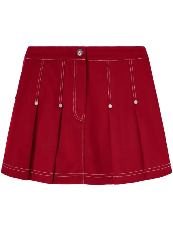 Palm Angels Pleated Mini Skirt