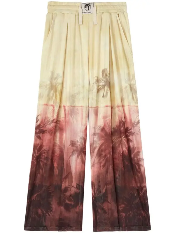 Palm Angels Sunset Palms Trousers - Neutrals