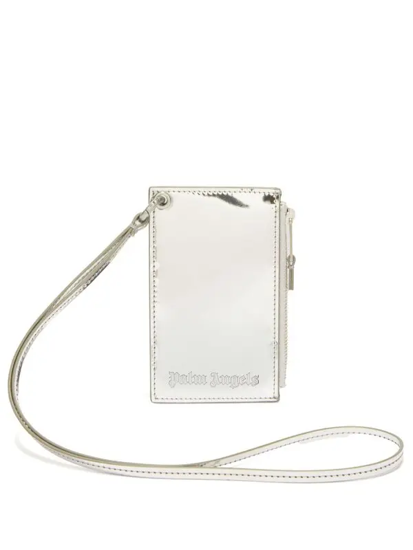 Palm Angels Neck-strap Cardholder - Silver