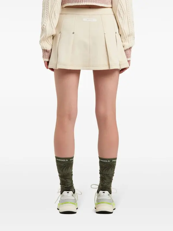 Palm Angels Pleated Mini Skirt - Neutrals