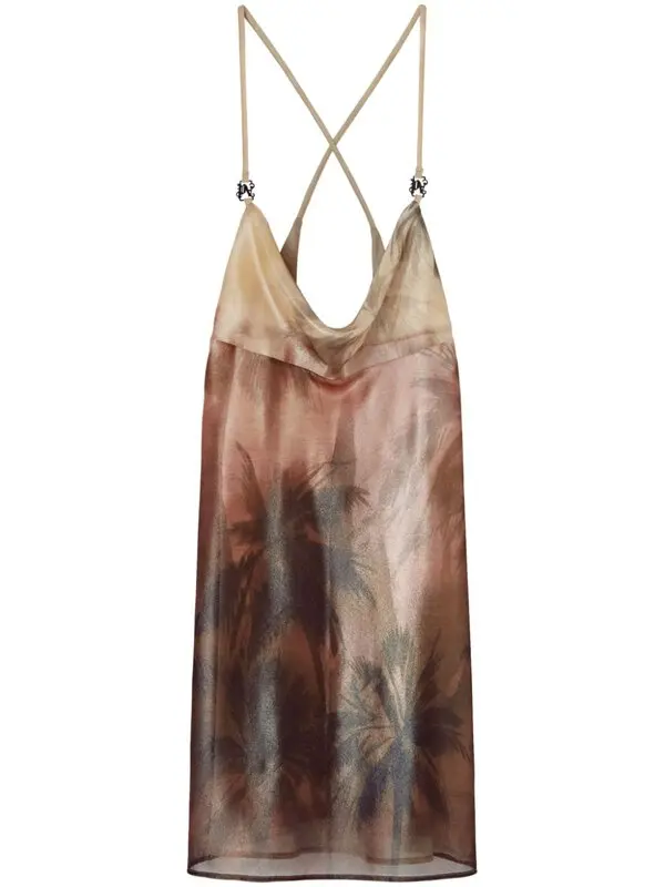 Palm Angels Sunset Palms Mini Dress